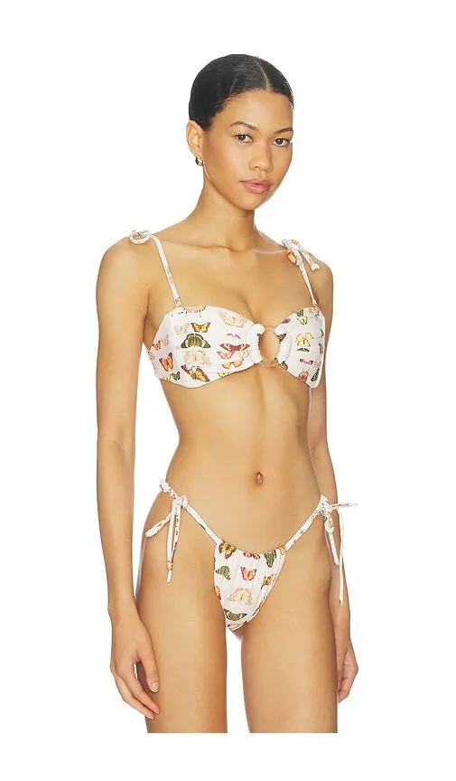 MONTCE Tori Ties Bandeau Bikini Top - Monarch