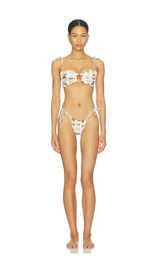 MONTCE Tori Ties Bandeau Bikini Top - Monarch