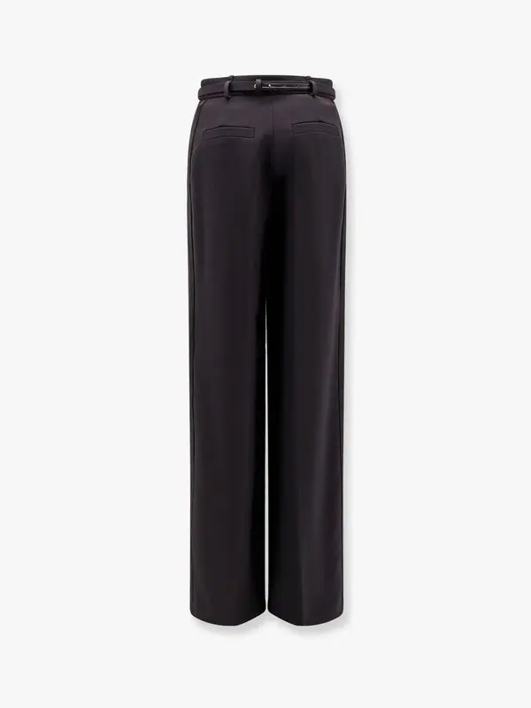 Elisabetta Franchi Tuxedo Trousers With Belt And Enamelled Detail