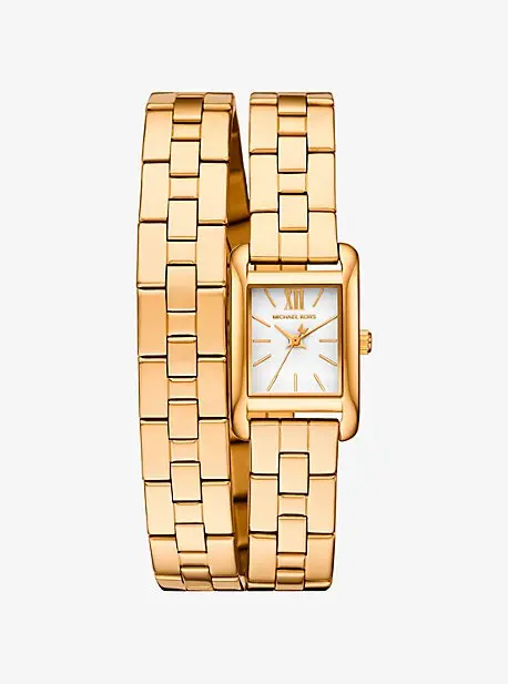 【完売品！新品箱付き】MICHAEL KORS MONROE スクエア ウォッチ Michael Kors Mini Monroe Double Wrap Watch In Gold - 56% Off