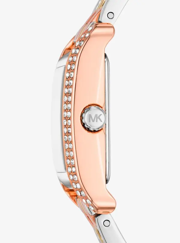 Michael Kors Mini Monroe Pavé Tri-tone Watch