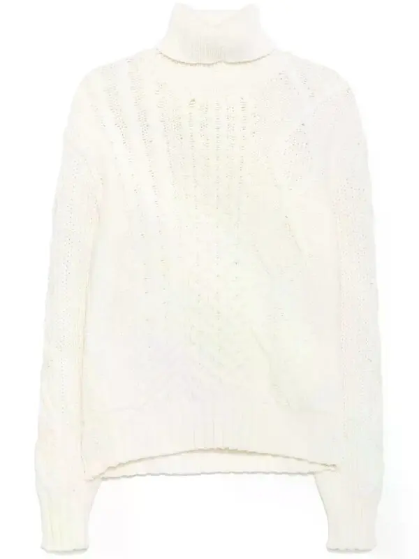Moncler Wool Turtleneck Jumper - White