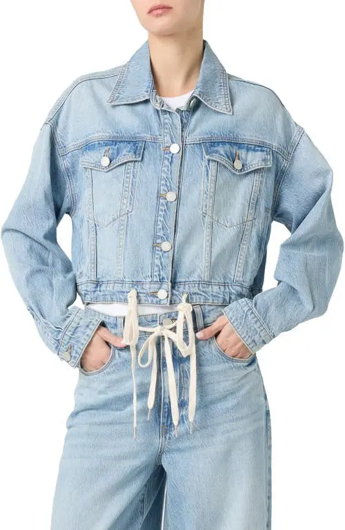 Blanknyc Crop Denim Trucker Jacket - Feeling Good