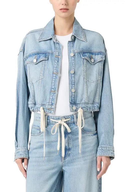 Blanknyc Crop Denim Trucker Jacket