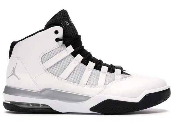 JORDAN Max Aura High-top Sneakers - White/metallic Silver/black