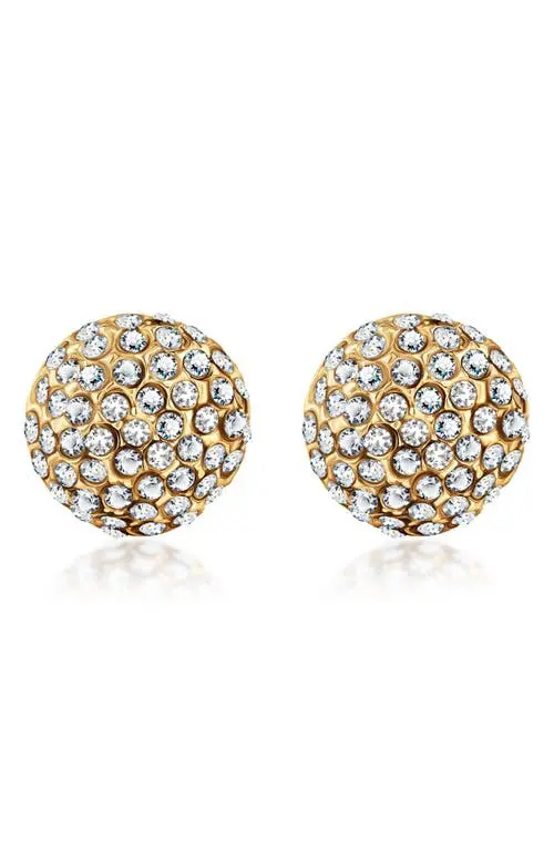 CHRISTINA CARUSO Pavé Stud Earrings - 14k Gold
