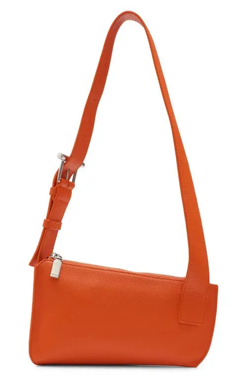 Alexander Mcqueen T-Bar Sling Shoulder Bag Orange/ Silver