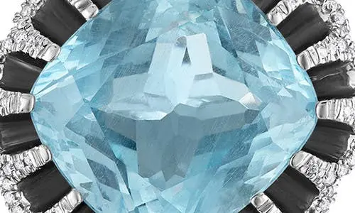 MINDI MOND Aquamarine & Diamond Statement Ring