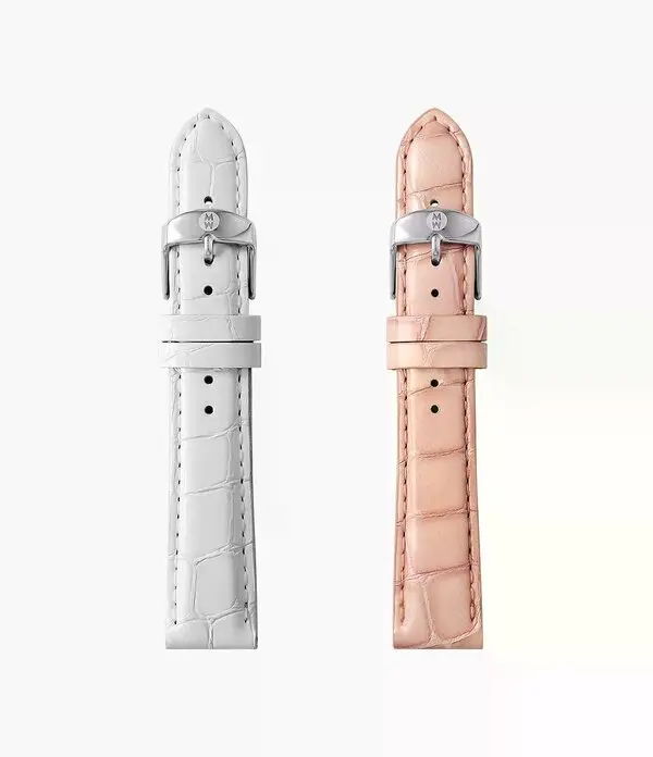 Michele 18mm Interchangeable Strap Set - Pink | Editorialist display picture 1