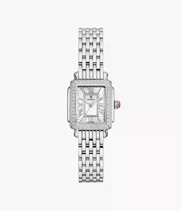Michele Deco Madison Mini Diamond Stainless Steel Watch - Silver