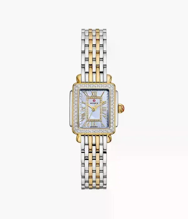 Michele Deco Madison Mini Diamond Two-tone Watch - 18k 2-tone Gold-plated