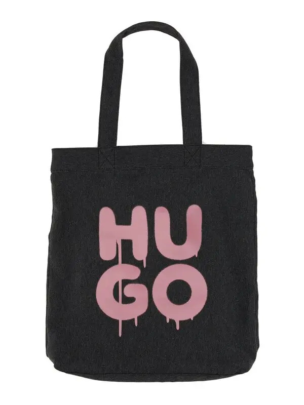 Hugo Tote Bag With Logo - Black