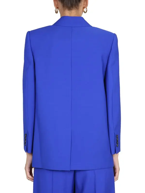 Alexander McQueen Structured Double-breasted Jacket - Blue