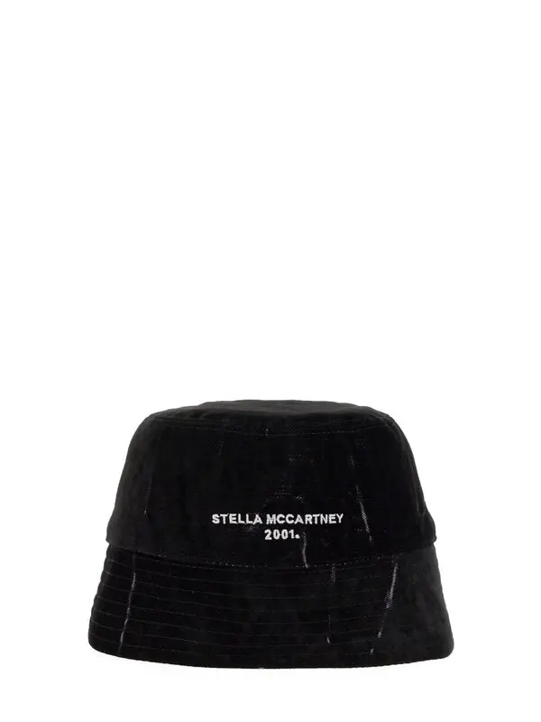 Stella McCartney Bucket Hat With Logo - Black