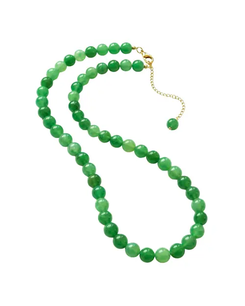 SEREE Lime Jade Beaded Necklace