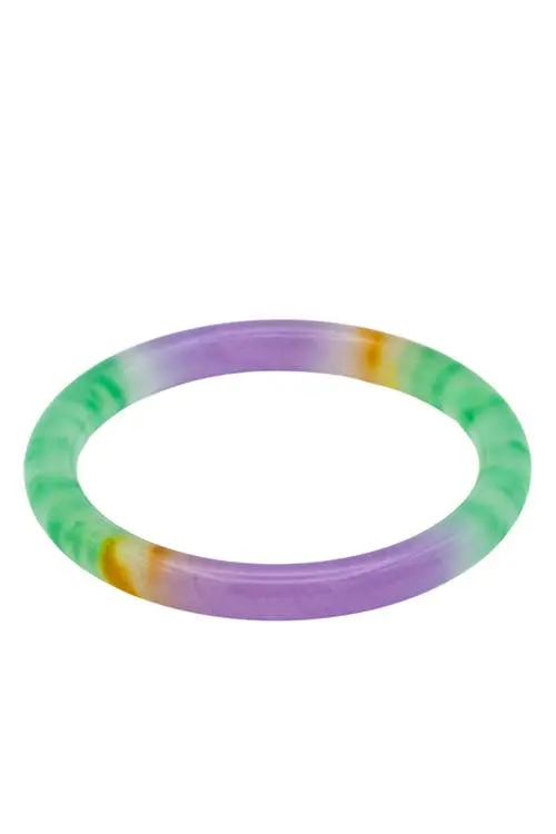 SEREE Lavender Field Jade Stone Bangle - Multicolor