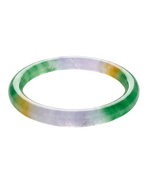 SEREE Lavender Field Jade Stone Bangle - Multicolor