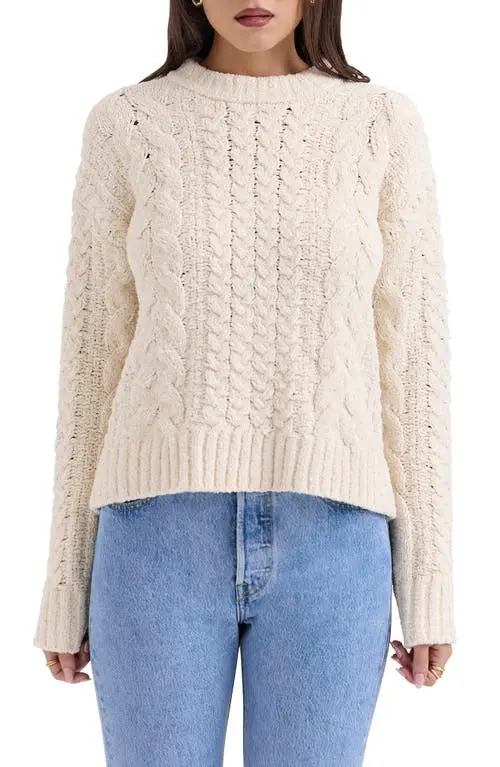 House Of Cb Jasper Chenille Cable Cotton-blend Sweater