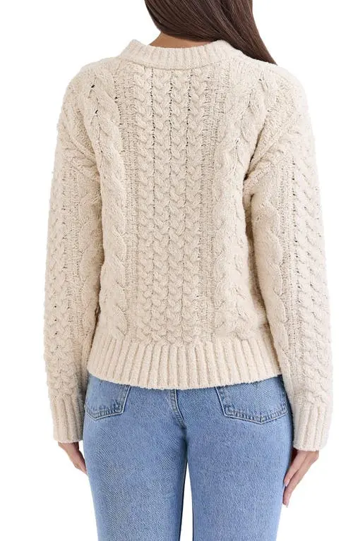 House Of Cb Jasper Chenille Cable Cotton-blend Sweater