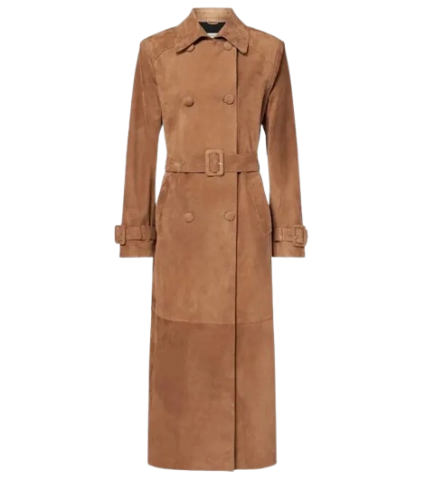 Nour Hammour Tate Leather Trench Coat - Brown