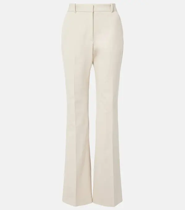 JOSEPH Tafira Mid-rise Flared Pants - Blue