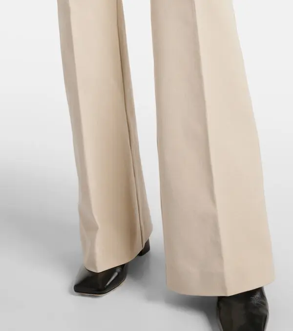 JOSEPH Tafira Mid-rise Flared Pants - Blue