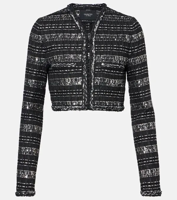 Giambattista Valli Cropped Lamé Jacket
