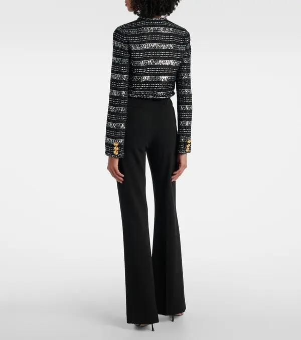 Giambattista Valli Cropped Lamé Jacket