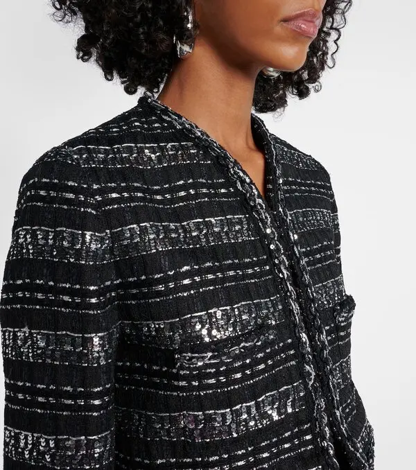 Giambattista Valli Cropped Lamé Jacket