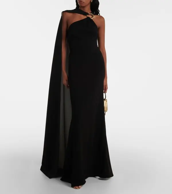 Roland Mouret Asymmetric Caped Gown