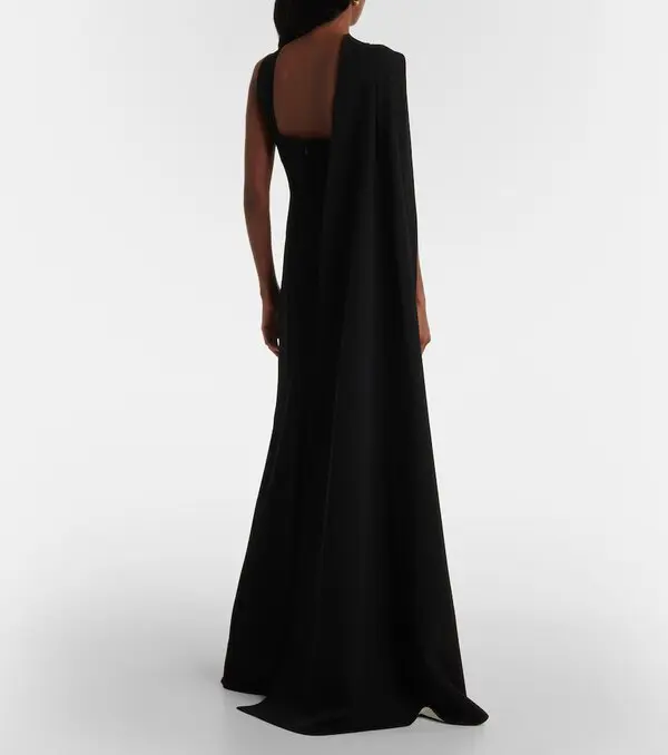 Roland Mouret Asymmetric Caped Gown