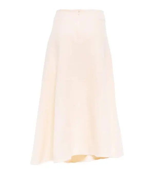 JIL SANDER High-rise Virgin Wool Midi Skirt