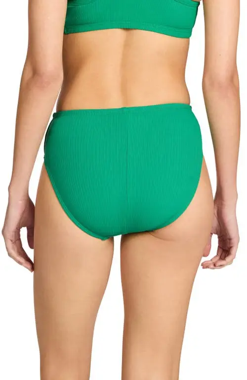 Robin Piccone Amy High Waist Bikini Bottom - Emerald