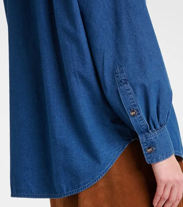 Valentino Garavani Ruffled Denim Blouse