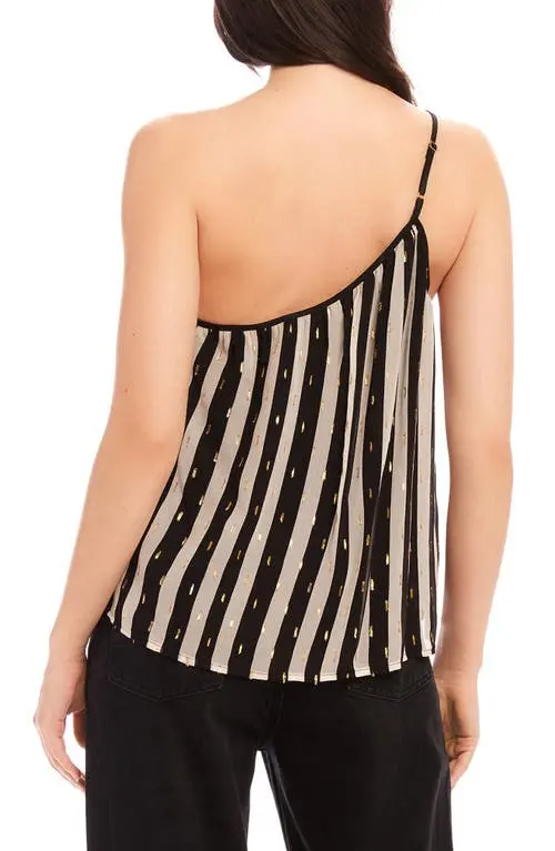 Fifteen Twenty Louetta Metallic One-shoulder Tank