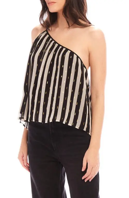 Fifteen Twenty Louetta Metallic One-shoulder Tank