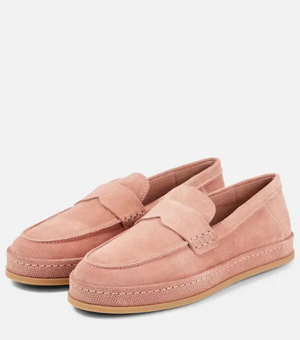 Hogan H683 Suede Loafers - Pink