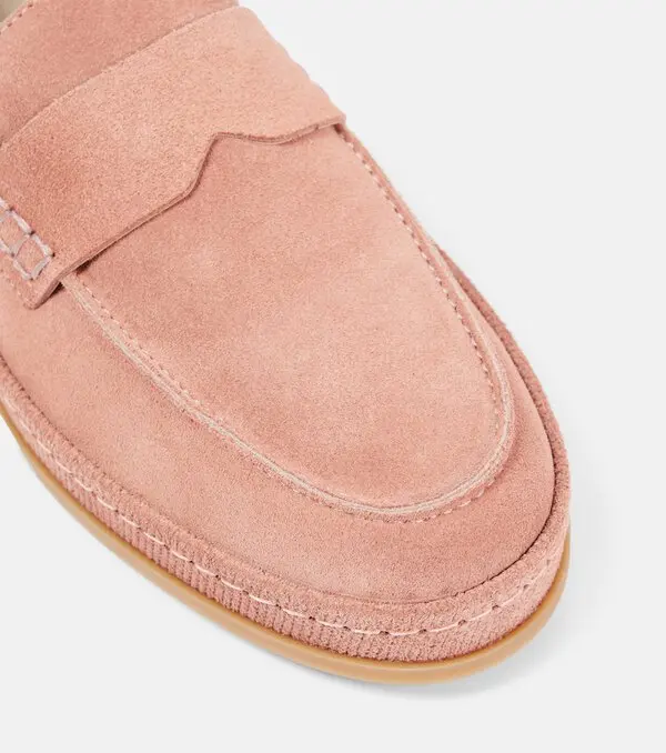 Hogan H683 Suede Loafers - Pink