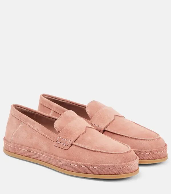 Hogan H683 Suede Loafers - Pink