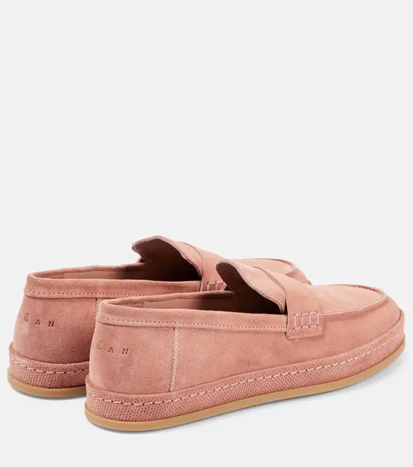 Hogan H683 Suede Loafers - Pink