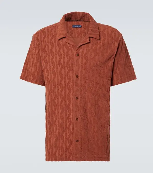 Frescobol Carioca Roberto Cotton Bowling Shirt - Brown