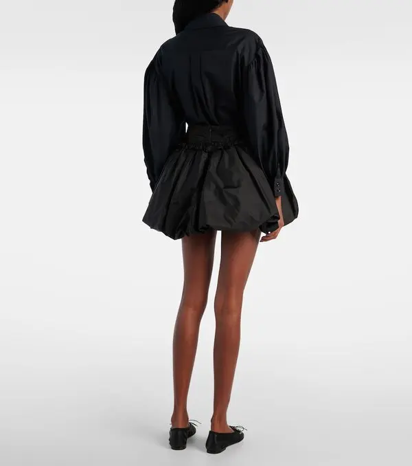 Simone Rocha Gathered Taffeta Miniskirt