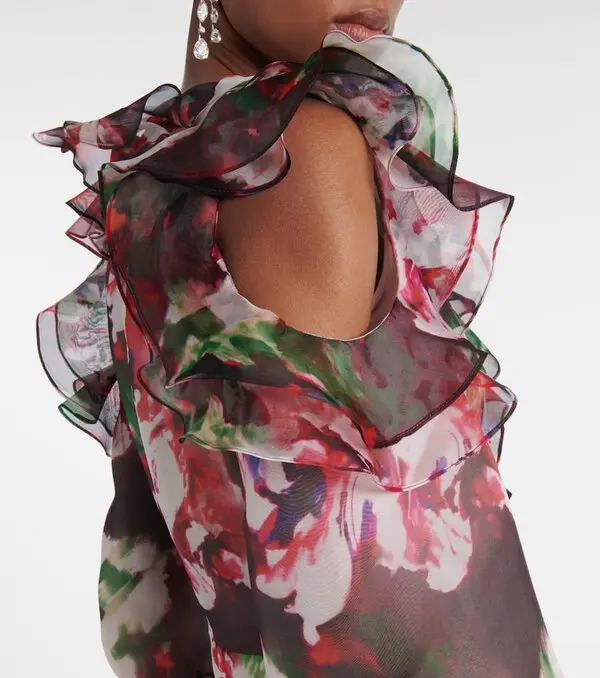 Costarellos Aria Ruffled Maxi Dress