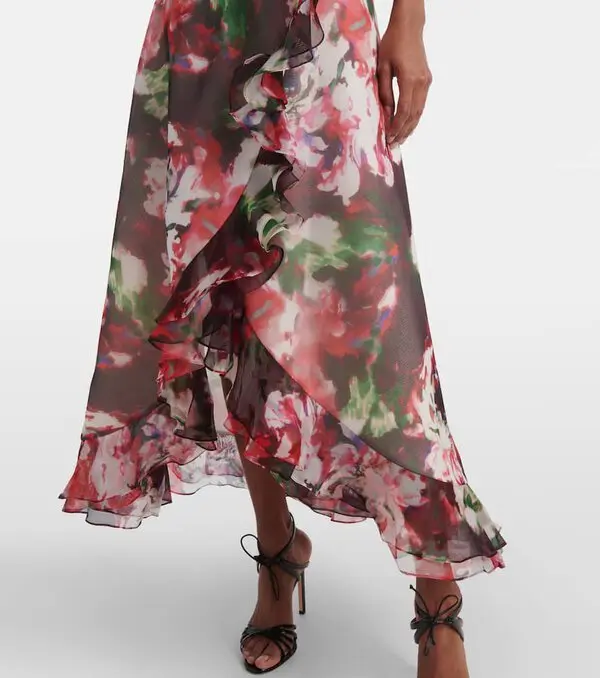 Costarellos Aria Ruffled Maxi Dress