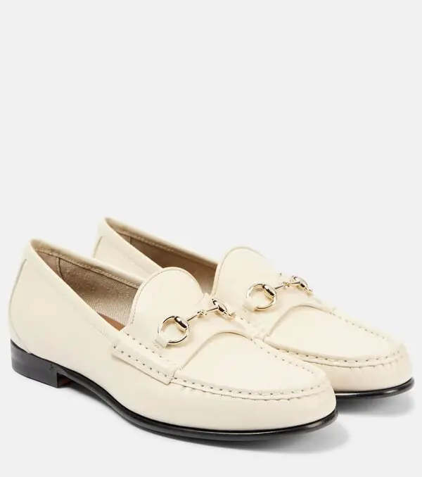 Gucci Horsebit 1953 Leather Loafers - White
