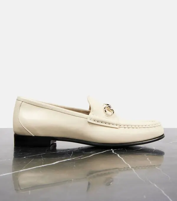 Gucci Horsebit 1953 Leather Loafers - White