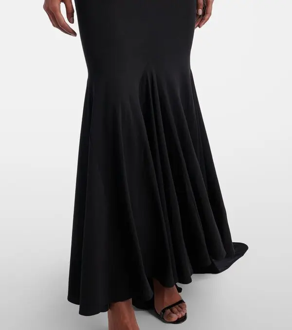 Magda Butrym Hooded Silk-blend Jersey Maxi Dress