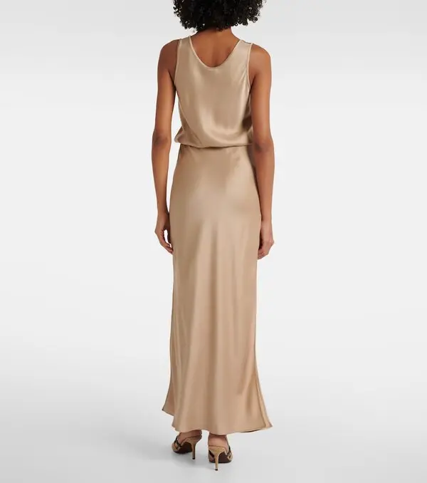 Brunello Cucinelli Satin Maxi Dress