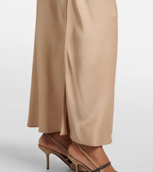 Brunello Cucinelli Satin Maxi Dress