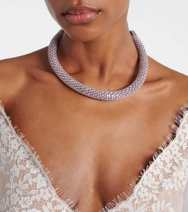 SELF-PORTRAIT Crystal-embellished Choker